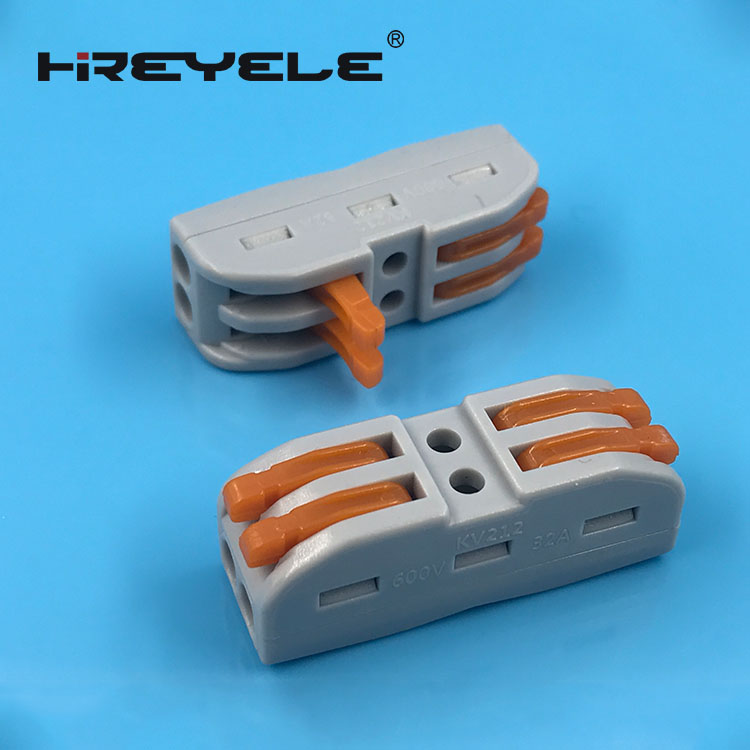 2 Port Lever-Nuts Push in Wire Connector