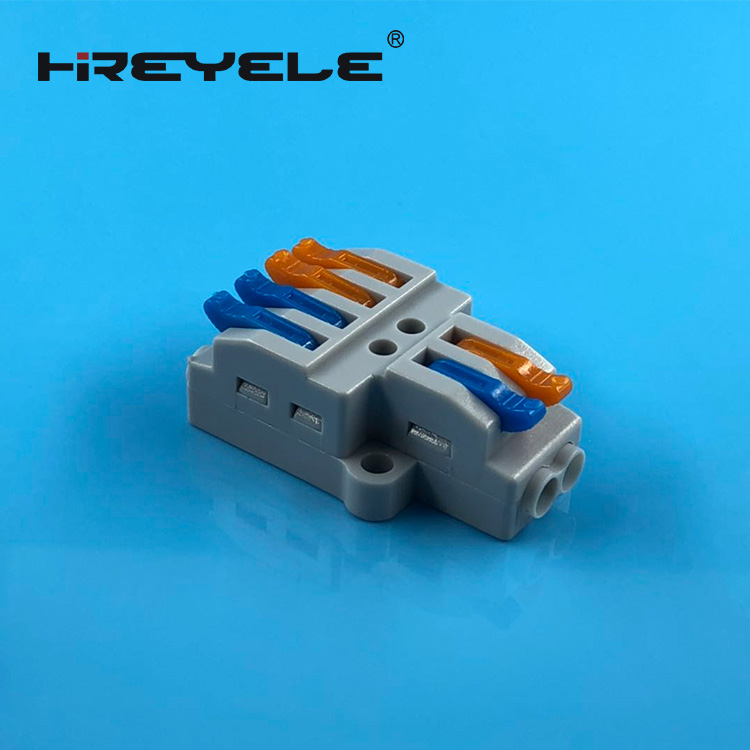 Lever-Nut Compact Splice Wire Connector 2 in 4 Out Terminal Block for ...